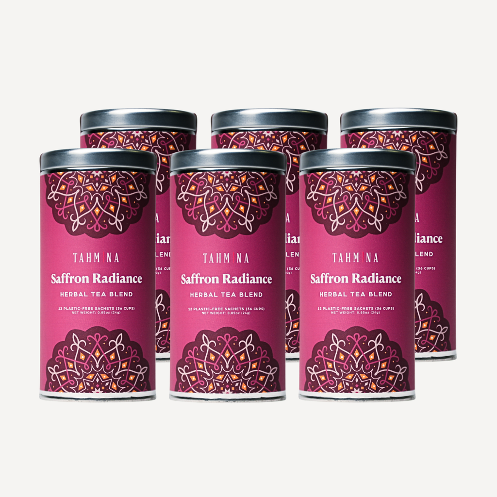 Tahmina Tea Saffron Radiance Caffeine Free Herbal Tea Blend
